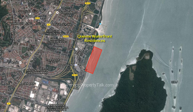 queens-waterfront-residences-map | Penang Property Talk