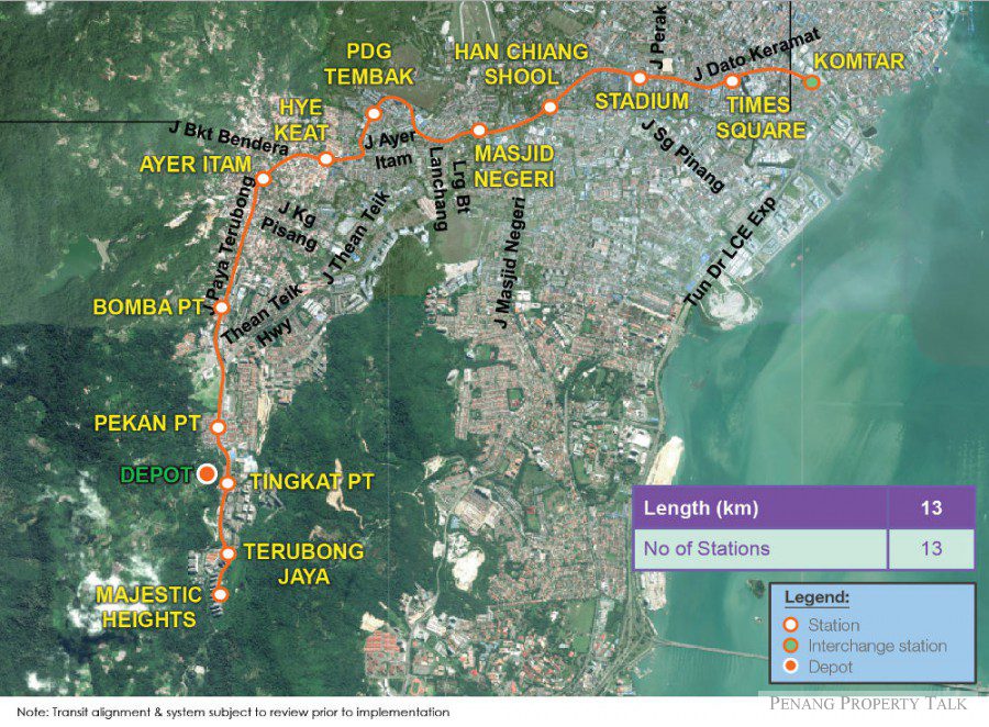 Penang Monorail – Air Itam Line | Penang Property Talk