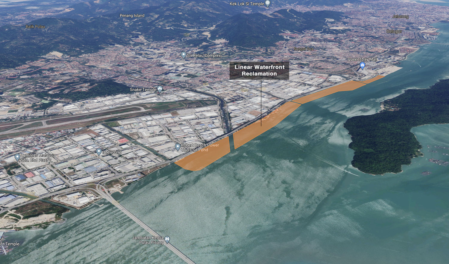 linear-waterfront-reclamation-map | Penang Property Talk
