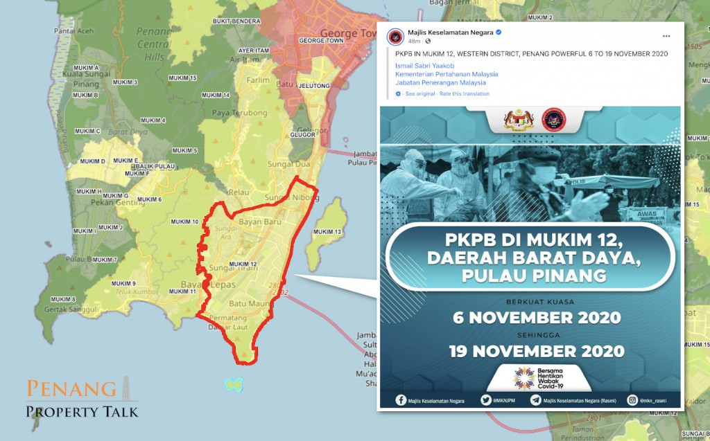 CMCO in Mukim 12 of Southwest District from Nov 6 to 19 | Penang ...