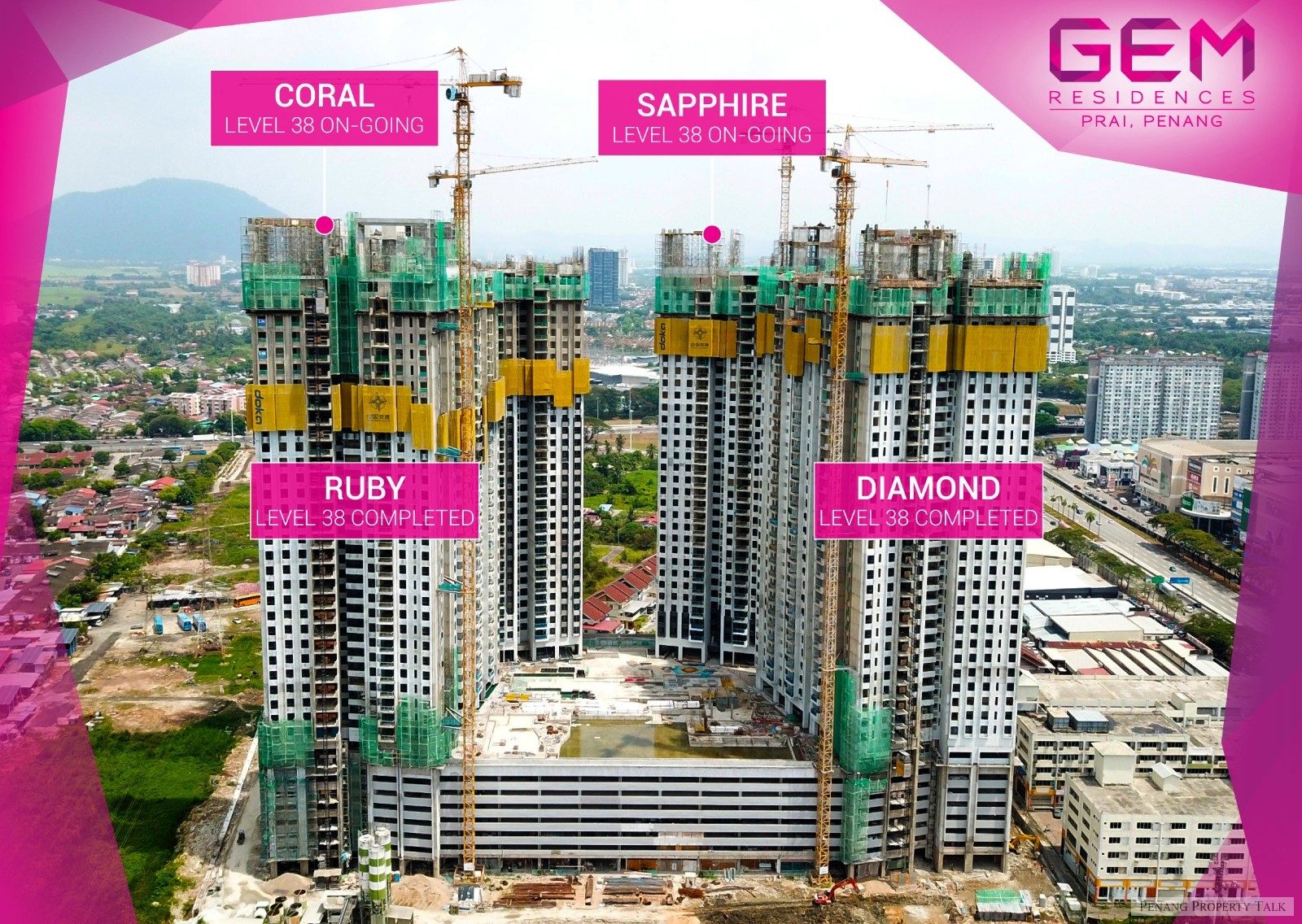 SITE PROGRESS: GEM Residences (Apr 2024) | Penang Property Talk