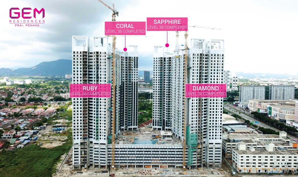 SITE PROGRESS: GEM Residences (Jun 2024) | Penang Property Talk